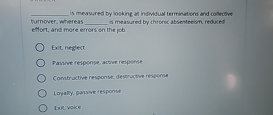 Solved is measured by looking at individual terminations and | Chegg.com