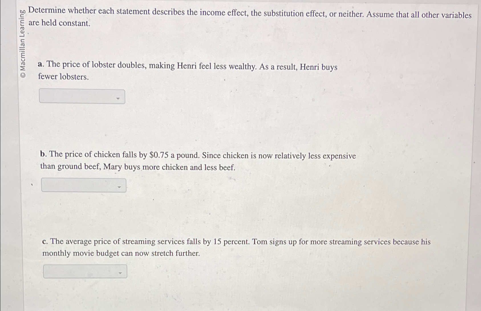 Solved Determine whether each statement describes the income | Chegg.com