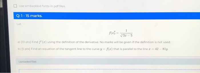 Solved f(x)=33x−51 a) [10 pts] Find f′(x) using the | Chegg.com