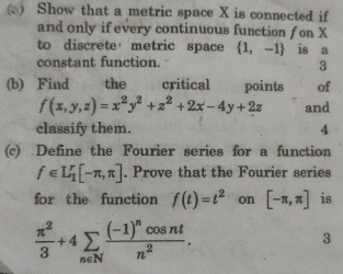 Solved (a) ﻿Show that a metric space x ﻿is connected if and | Chegg.com