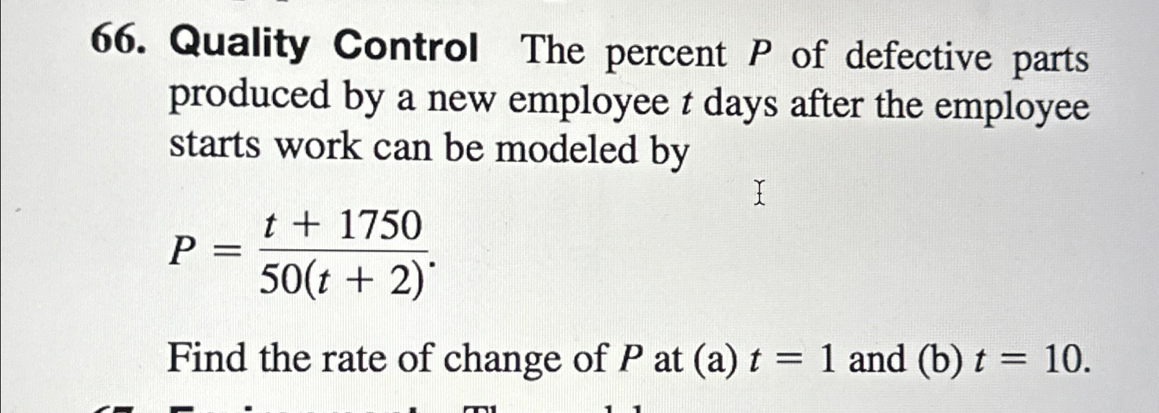 Solved Quality Control The percent P ﻿of defective parts | Chegg.com
