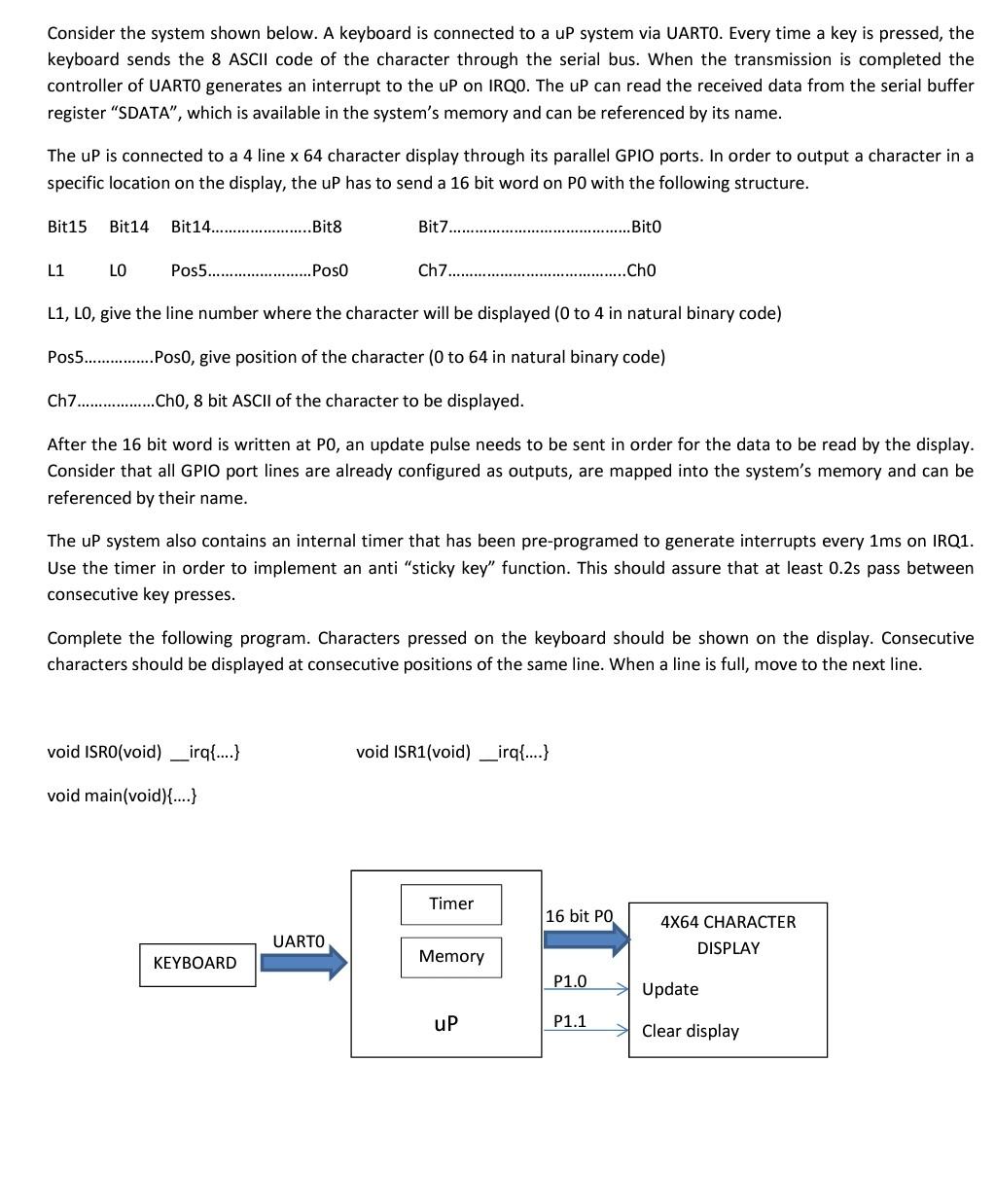 Solved Consider the system shown below. A keyboard is | Chegg.com