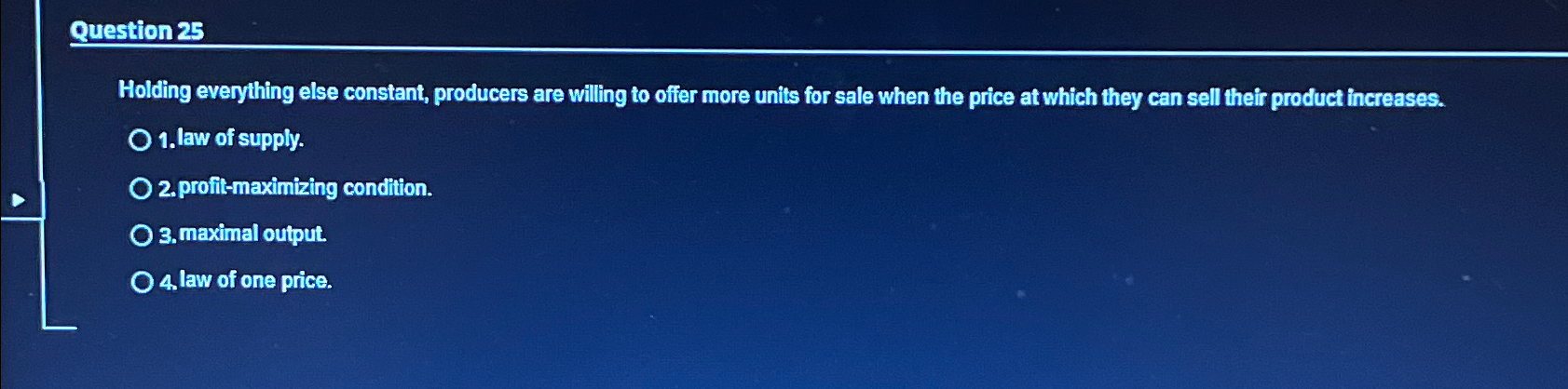 Solved Question 25Holding everything else constant, | Chegg.com