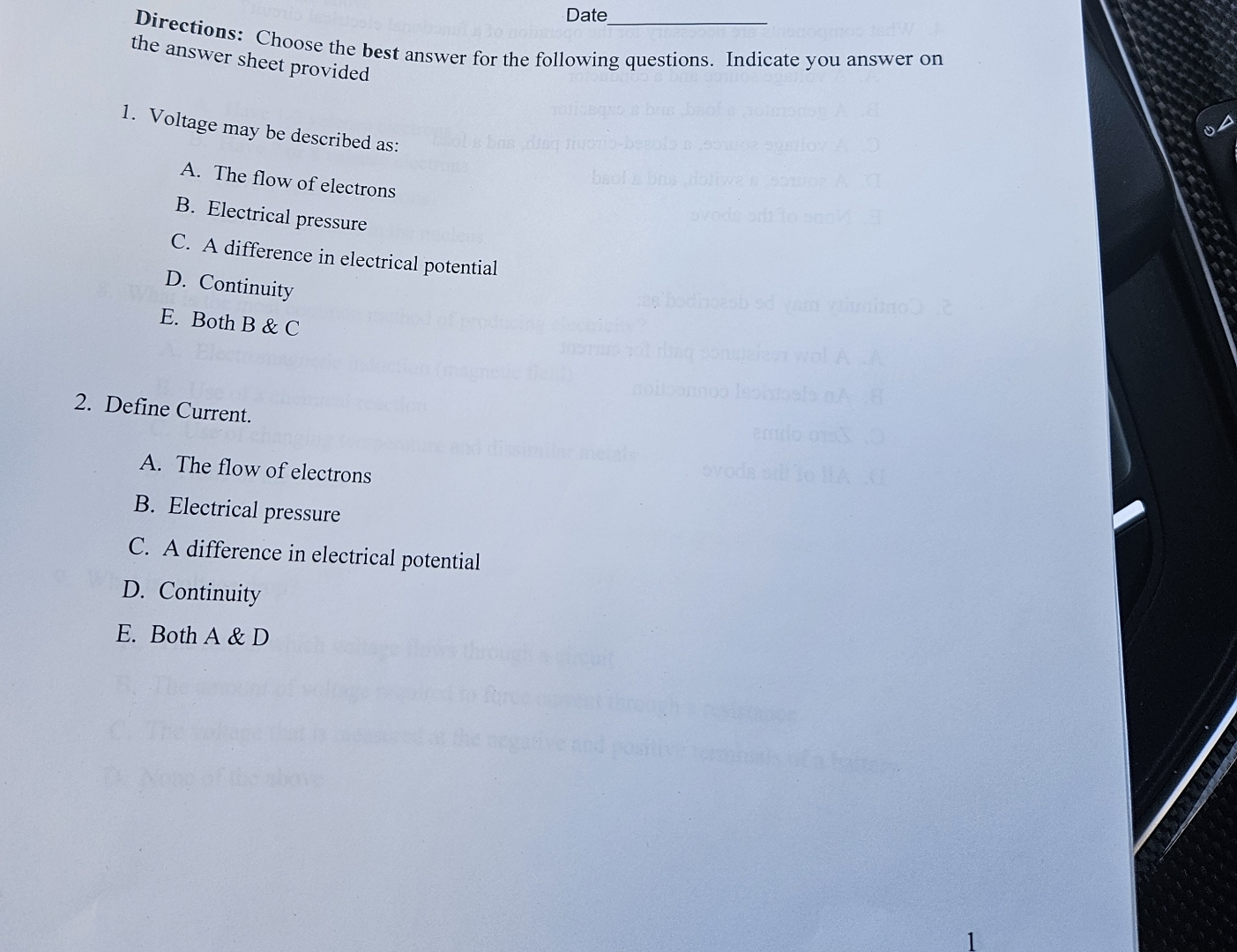 Solved Datethe ctions: Choose the best answer for the | Chegg.com Solved Datethe ctions: Choose the best answer for the | Chegg.com