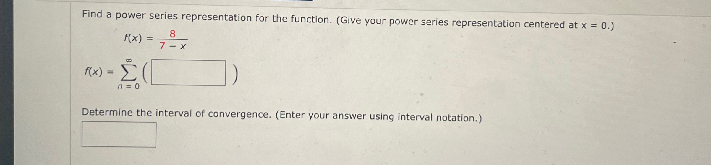 Solved Find a power series representation for the function. | Chegg.com