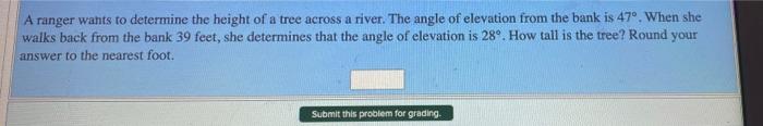 Solved A ranger wants to determine the height of a tree | Chegg.com