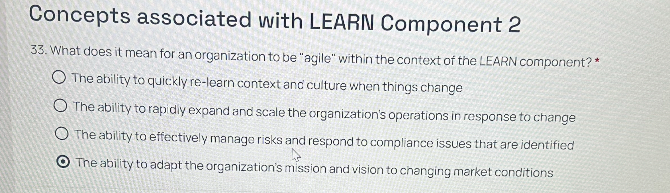 Solved Concepts associated with LEARN Component 233. ﻿What | Chegg.com