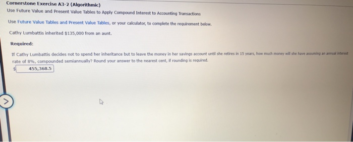 Solved Cornerstone Exercise A3-2 (Algorithmic) Use Future | Chegg.com