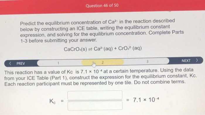 Solved Predict the equilibrium concentration of Ca2 in the | Chegg.com