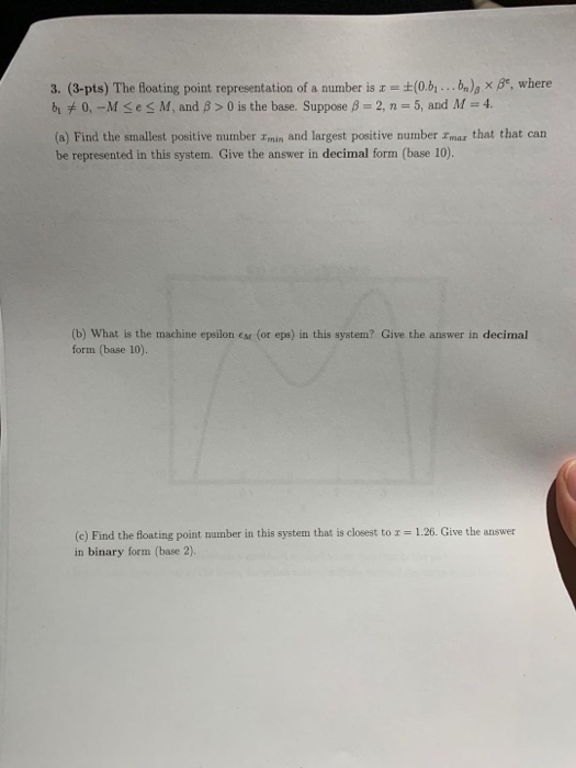 Solved 3. (3-pts) The floating point representation of a | Chegg.com