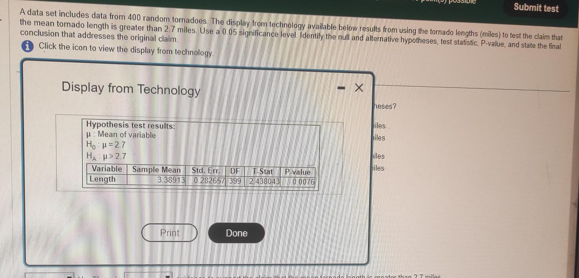 Solved A data set includes data from 400 random tornadoes. | Chegg.com