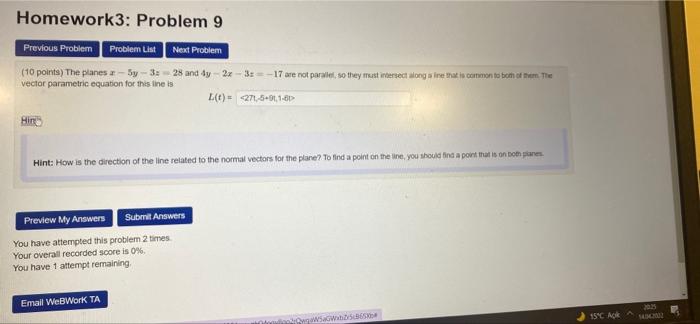 Solved Homework3 Problem 9 Previous Problem Problem List 5638