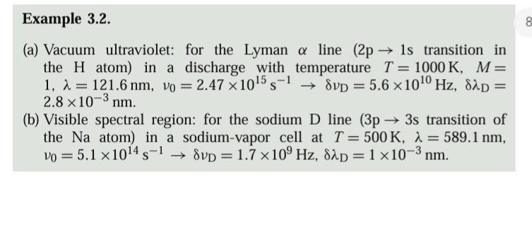 Solved Example 3.2.(a) ﻿Vacuum ultraviolet: for the Lyman α | Chegg.com