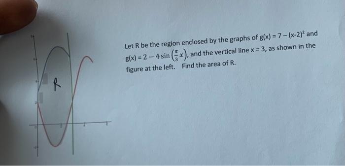 Solved Let R be the region enclosed by the graphs of | Chegg.com
