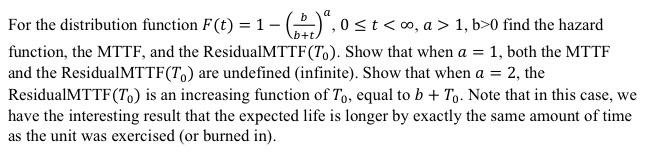 Solved For the distribution function | Chegg.com