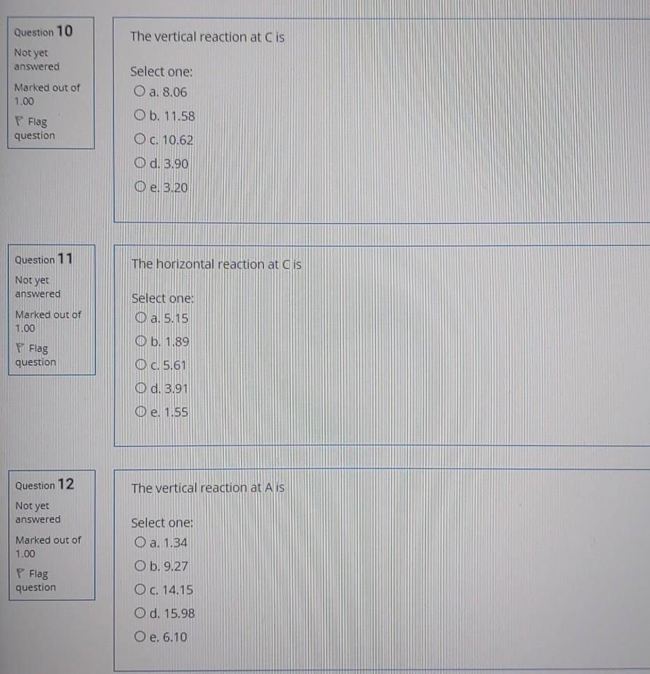 Solved Question 8 The shown three-hinged frame is loaded | Chegg.com