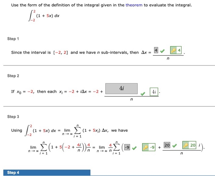 Solved Use the form of the definition of the integral given | Chegg.com