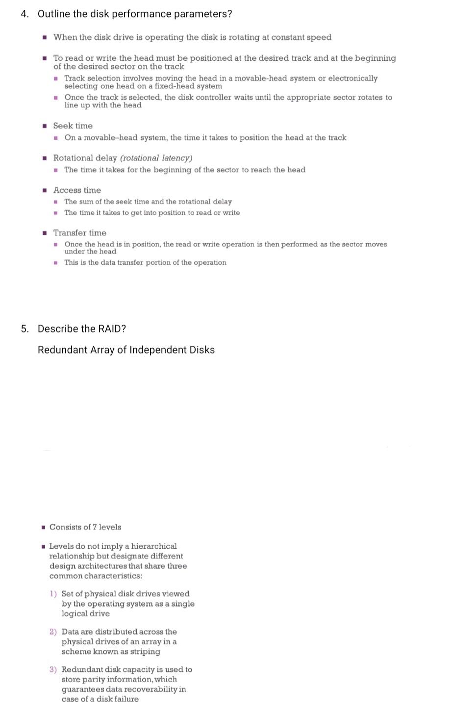 Solved 4. Outline the disk performance parameters? When the | Chegg.com Solved 4. Outline the disk performance parameters? When the | Chegg.com