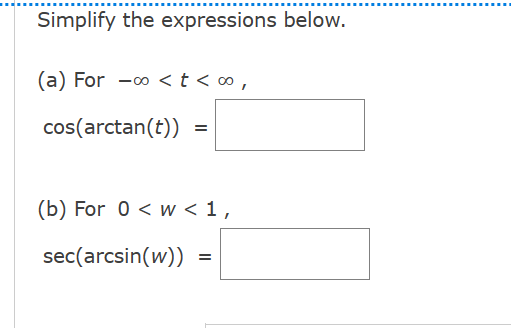 Solved Simplify the expressions | Chegg.com
