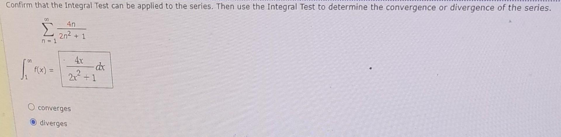 Solved Confirm that the Integral Test can be applied to the | Chegg.com