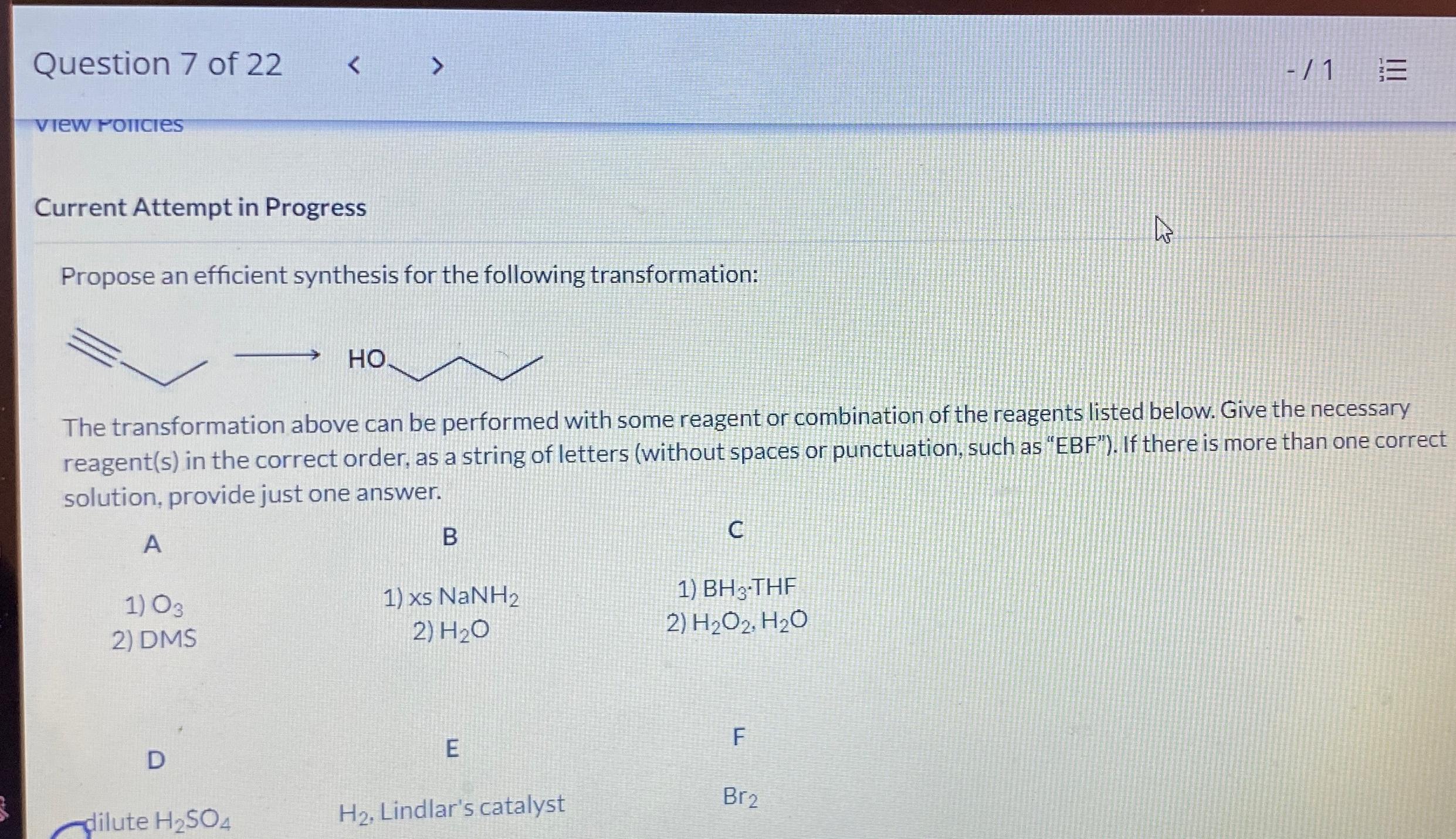 Solved Question 7 ﻿of 22-11vdotsvdots-=Current Attempt in | Chegg.com