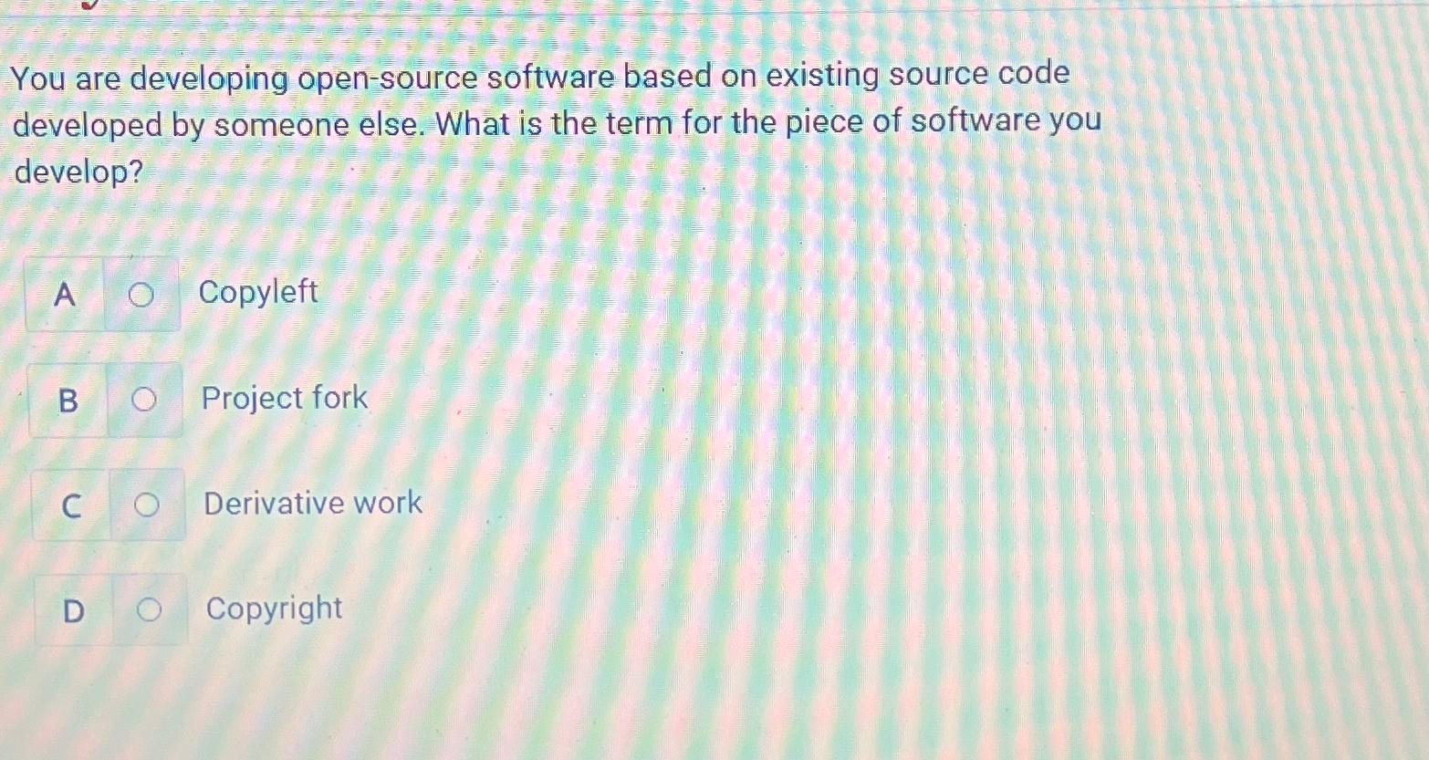 Solved You are developing open-source software based on | Chegg.com