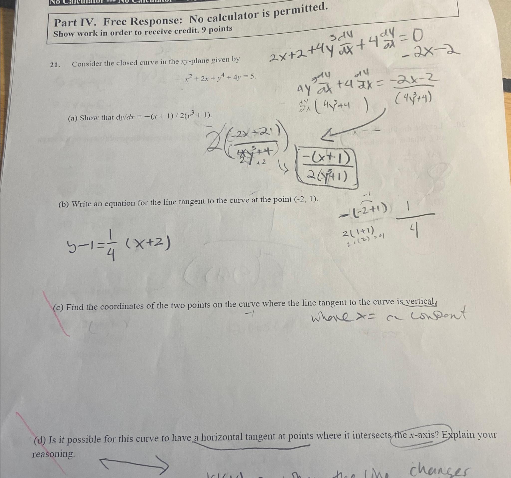 Solved Part IV. ﻿Free Response: No calculator is | Chegg.com