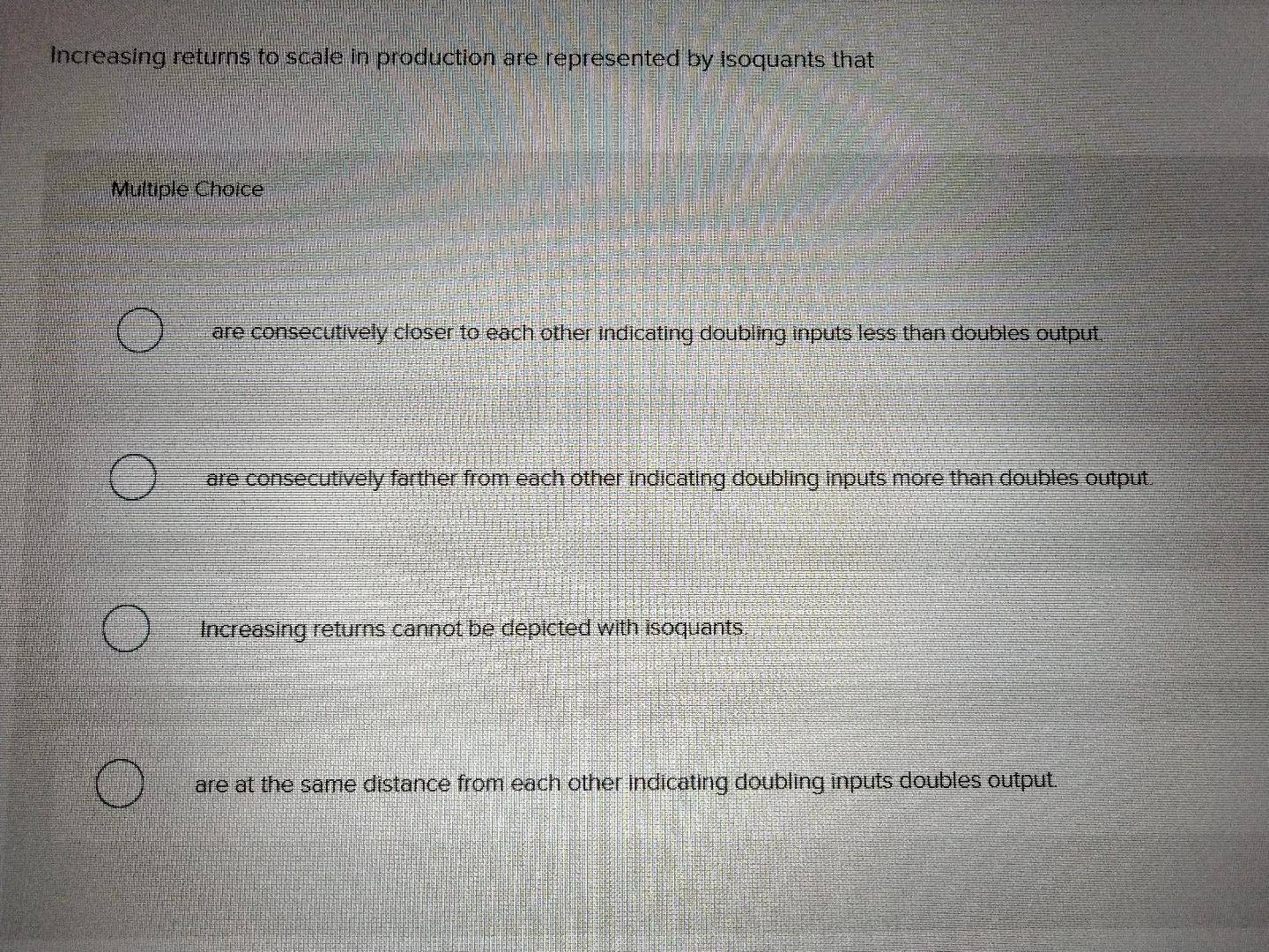 Solved Increasing returns to scale in production are | Chegg.com