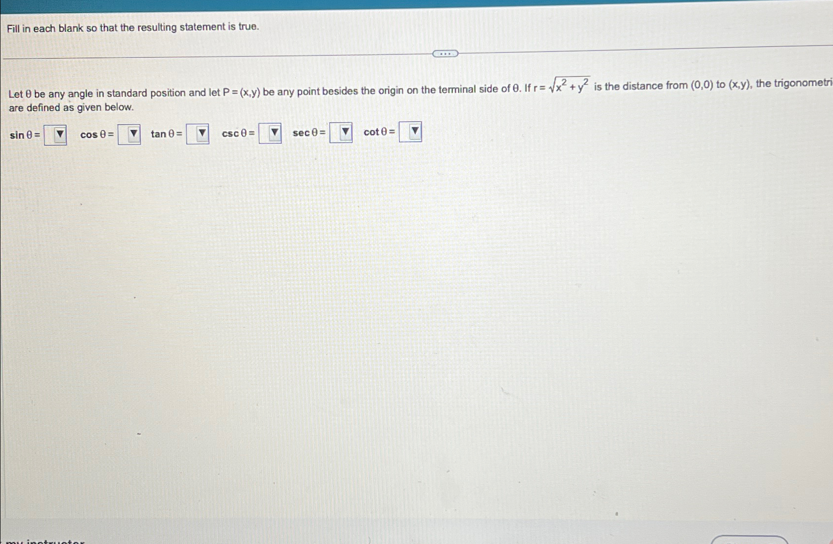 Solved Fill in each blank so that the resulting statement is | Chegg.com