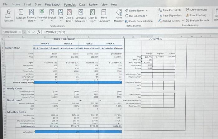 File Home Insert Draw Page Layout Formulas Data | Chegg.com