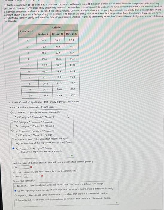 Solved In 2018, a consumer goods giant had more than 20 | Chegg.com