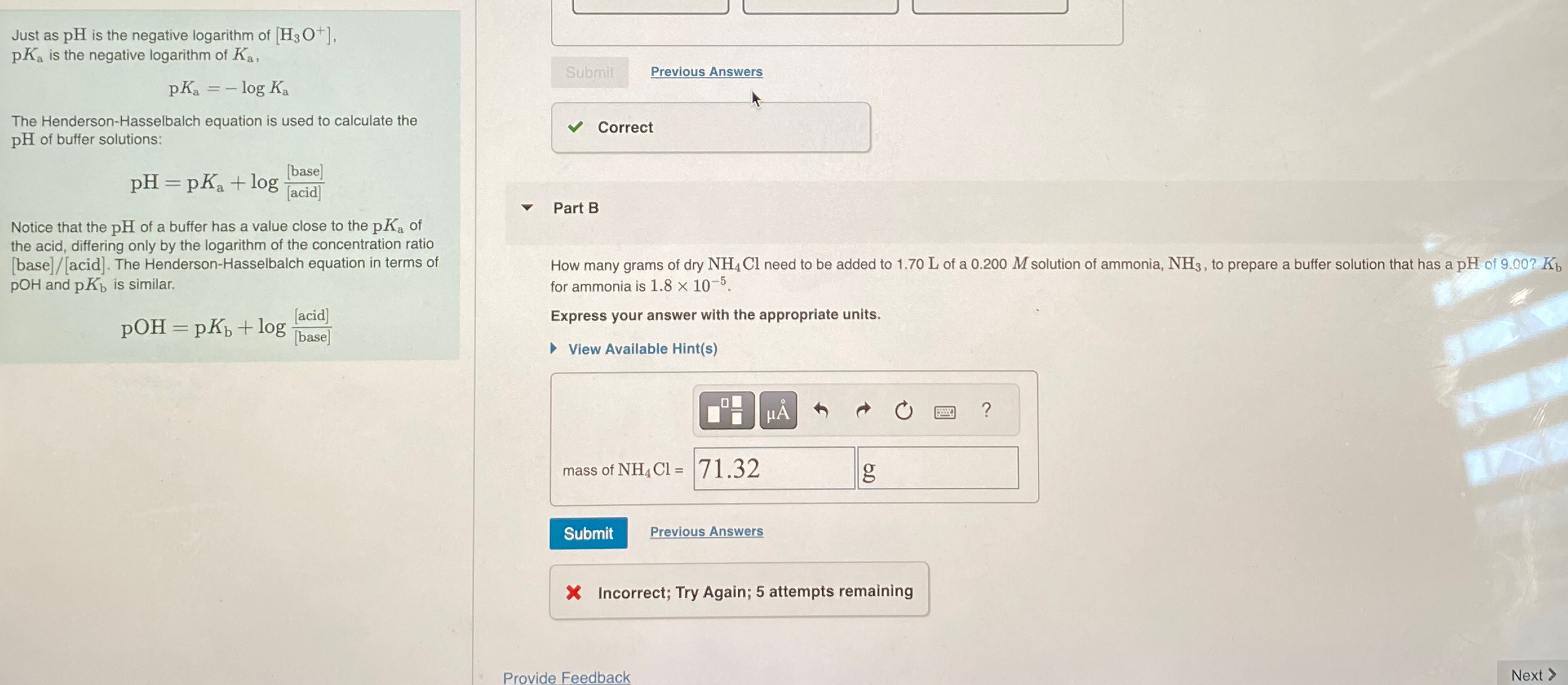 Solved Just as pH ﻿is the negative logarithm of H3O+, pKa | Chegg.com