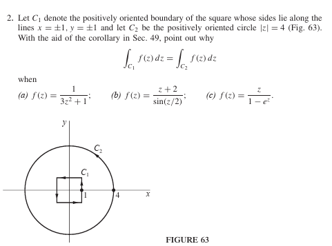 Let C1 ﻿denote the positively oriented boundary of | Chegg.com