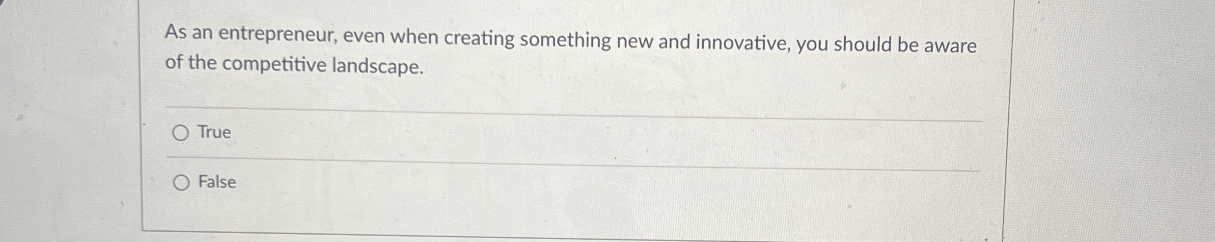 Solved As an entrepreneur, even when creating something new | Chegg.com