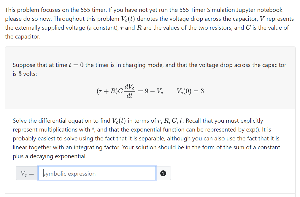 Solved Solve the differential equation to find ﻿in terms of | Chegg.com