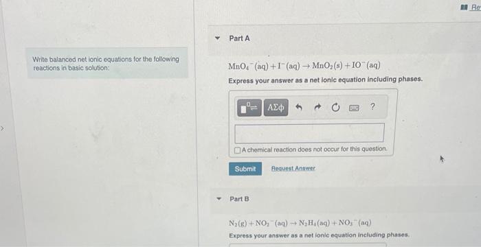 Solved Write balanced net ionic equations for the following | Chegg.com