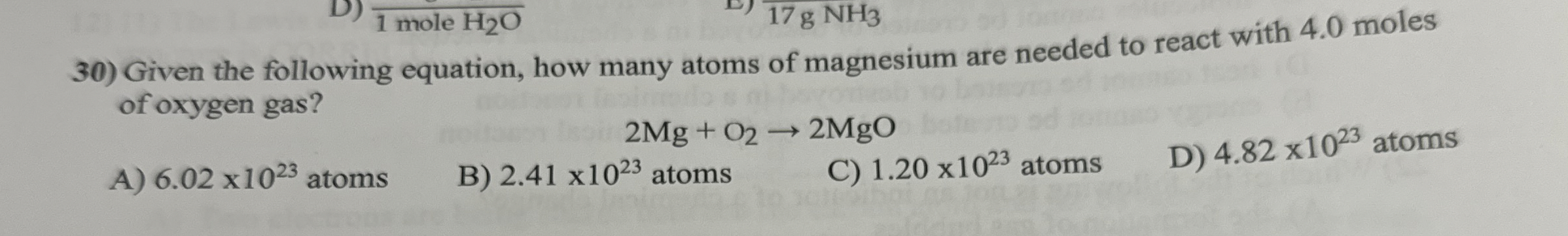 Solved Given the following equation, how many atoms of | Chegg.com