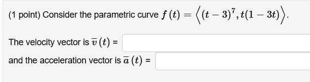 Solved Consider the parametric curve | Chegg.com