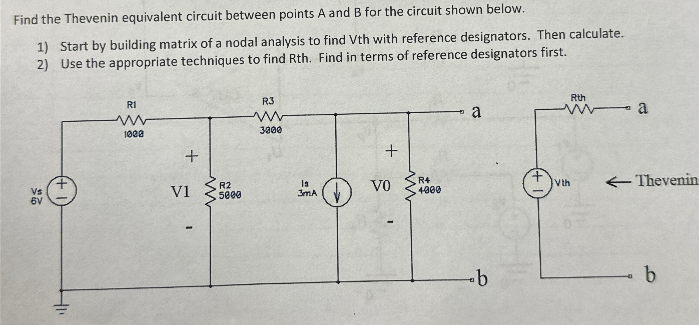 Solved Find the Thevenin equivalent circuit between points A | Chegg.com