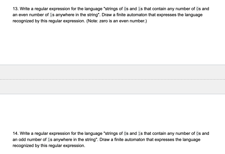 Solved 13. ﻿Write a regular expression for the language | Chegg.com