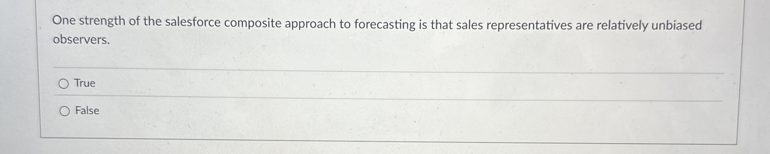 Solved One strength of the salesforce composite approach to | Chegg.com