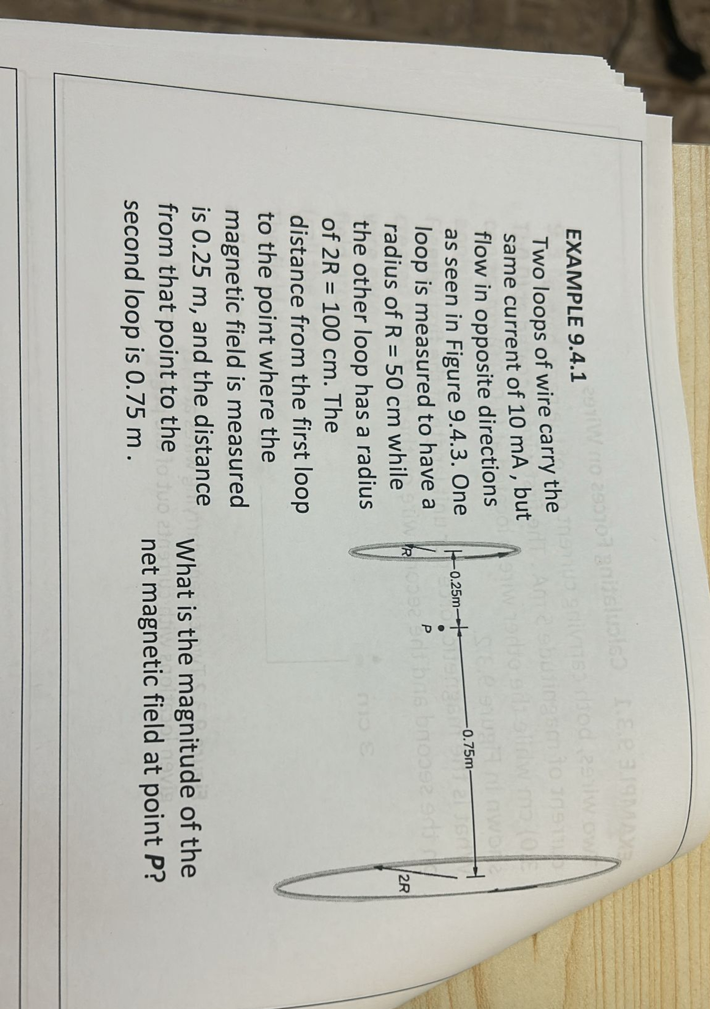 Solved EXAMPLE 9.4.1Two loops of wire carry thesame current | Chegg.com