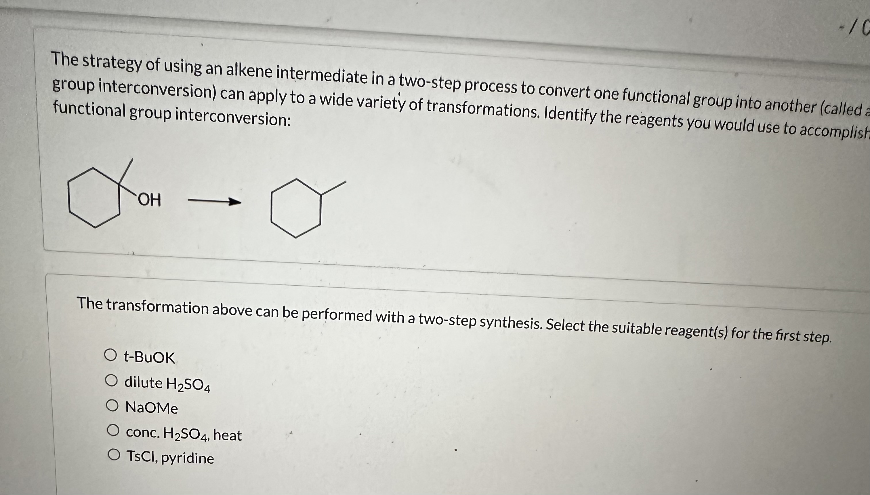 Solved by an EXPERT The strategy of using an alkene intermediate in a | Chegg.com