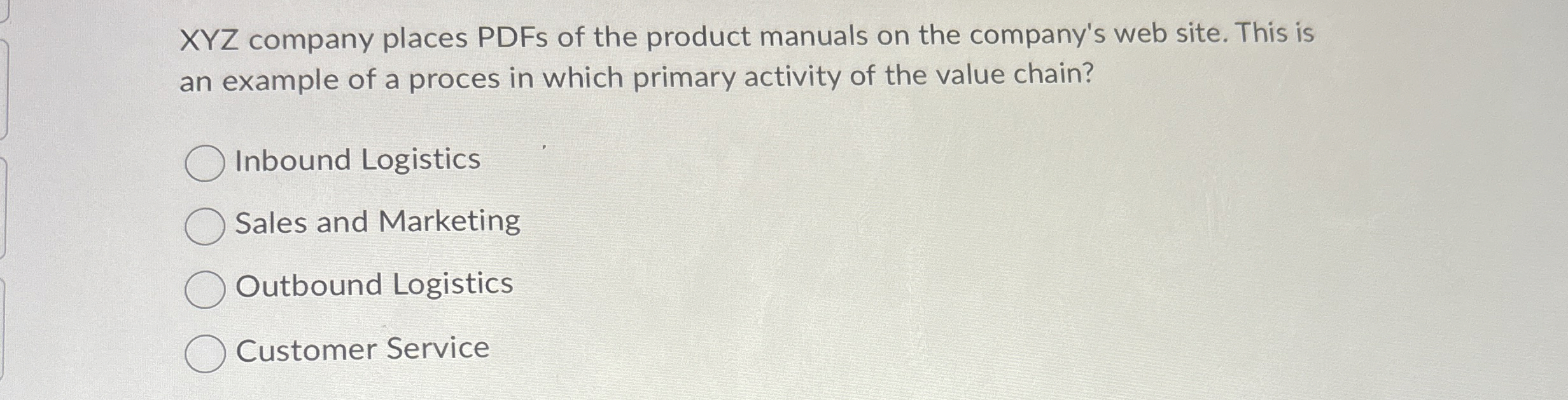 Solved XYZ company places PDFs of the product manuals on the | Chegg.com