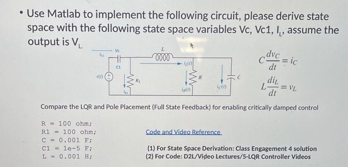 Solved Use Matlab to implement the following circuit, please | Chegg.com Solved Use Matlab to implement the following circuit, please | Chegg.com