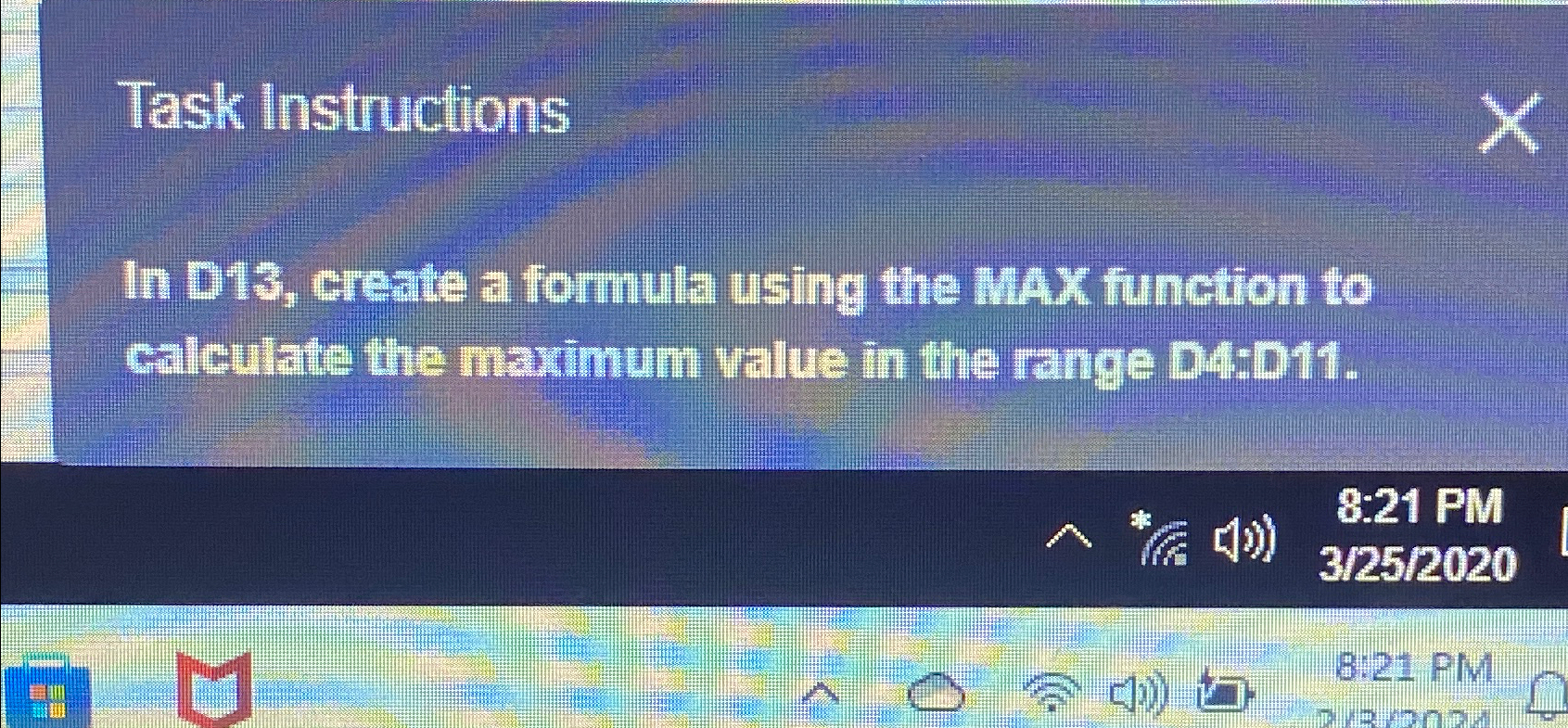 Solved Task InstructionsIn D13, ﻿creste a formula using the | Chegg.com