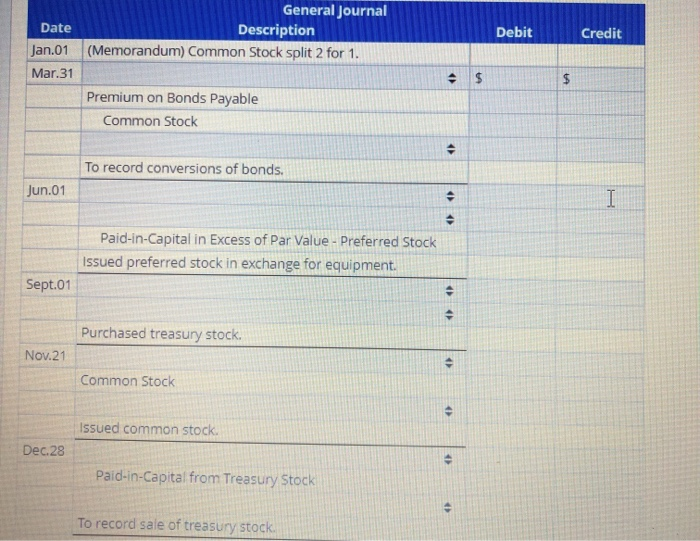 Solved Stockholders' Equity Transactions, Journal Entries, | Chegg.com
