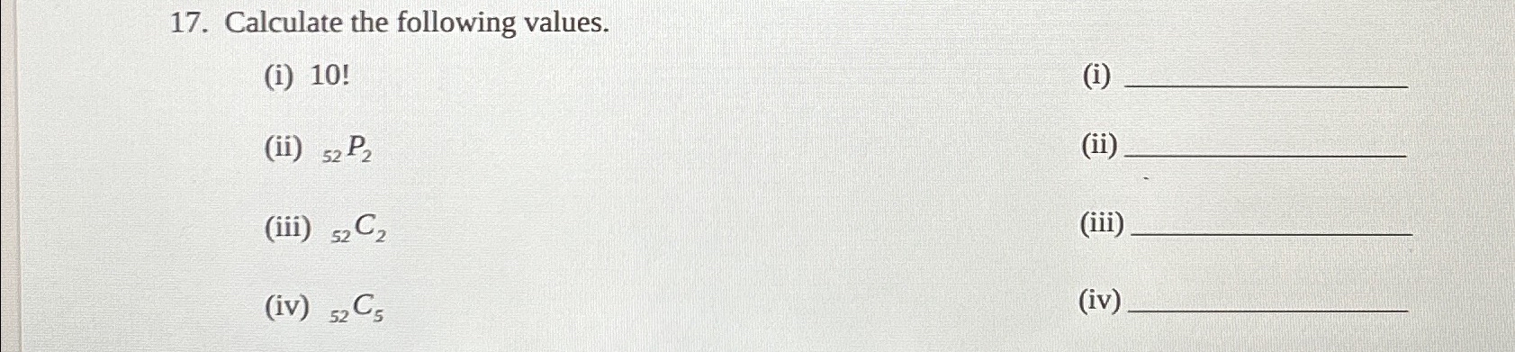 Solved Calculate the following | Chegg.com