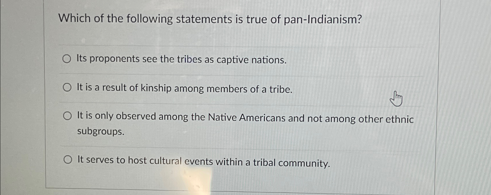 Solved Which of the following statements is true of | Chegg.com