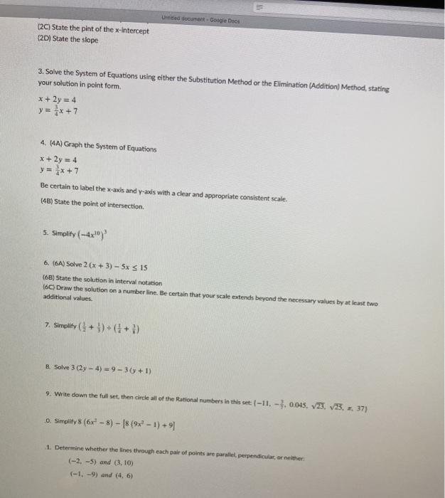Solved For this Part 1 of 2: complete the following by | Chegg.com